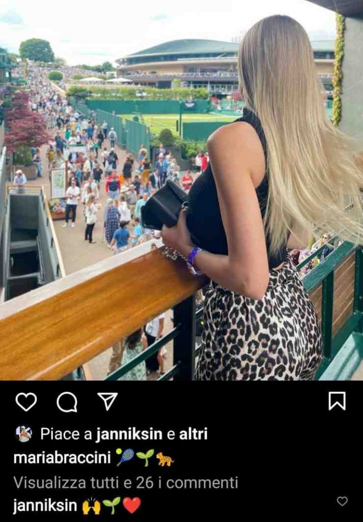 Jannik Sinner e Maria Braccini, messaggi in codice su Instagram